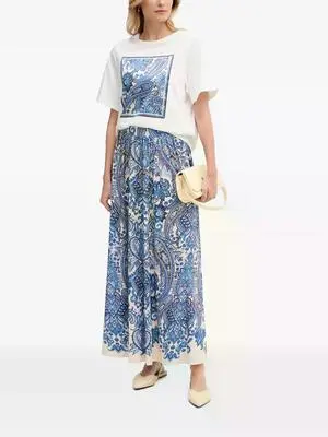 OUI Paisley-print Straight Maxi Skirt