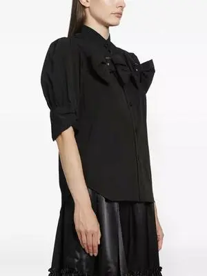 Noir Kei Ninomiya Puffed Sleeve Shirt With Bow Embellishment