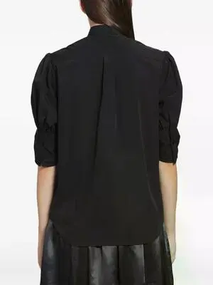 Noir Kei Ninomiya Puffed Sleeve Shirt With Bow Embellishment