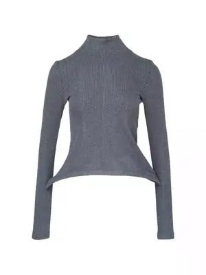 MELITTA BAUMEISTER Ribbed Peplum-hem Sweater