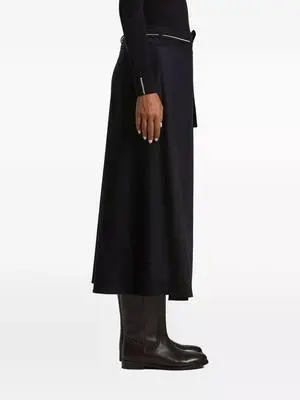 Peserico Wrap-style Belted Midi Skirt