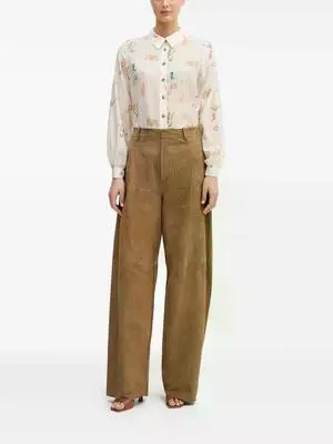 NEVER FULLY DRESSED Graphic-print Button-down Shirt - Neutrals