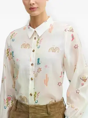 NEVER FULLY DRESSED Graphic-print Button-down Shirt