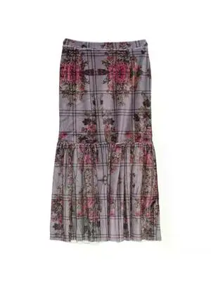 BARBARA BOLOGNA Floral-print Ruffled Midi Skirt
