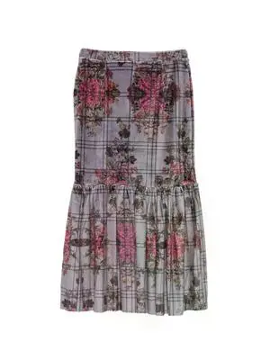 BARBARA BOLOGNA Floral-print Ruffled Midi Skirt