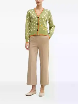 NEVER FULLY DRESSED Embroidered Fawn Cardigan With V-neck