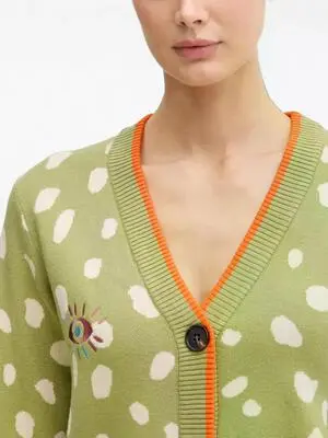 NEVER FULLY DRESSED Embroidered Fawn Cardigan With V-neck