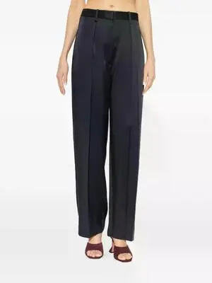 Victoria Beckham Cecilia Satin Pleated Trousers