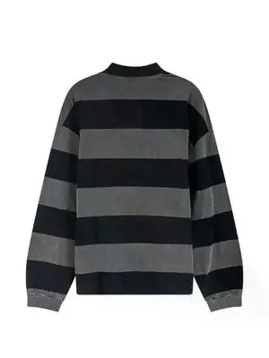 REPRESENT Owners Club Striped Polo Shirt - Black