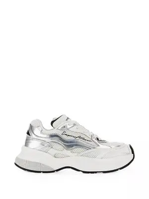 Emporio Armani Metallic-panel Mesh Sneakers