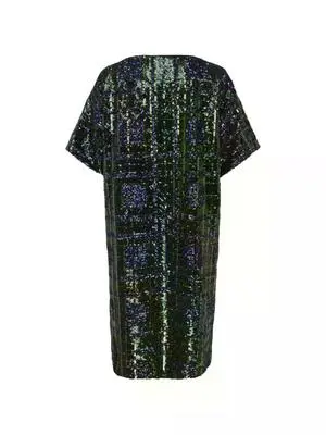 N°21 Sequin-embellished Checked Mini Dress