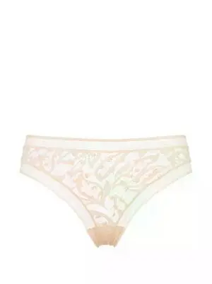 ERES Pistil Lace-embroidered Thong - Neutrals