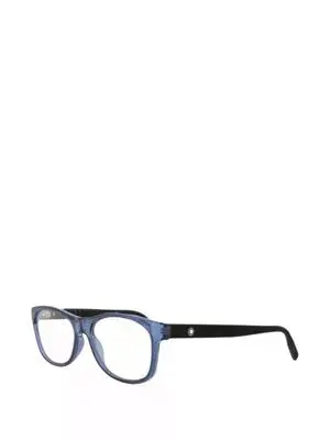 Montblanc Square-frame Glasses - Blue