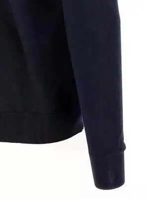 Kiton Half-zip Mock Neck Wool Sweater