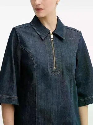 MOS MOSH Mmabigail Quarter-zip Denim Mini Dress