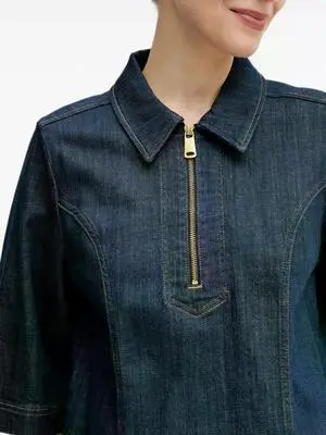 MOS MOSH Mmabigail Quarter-zip Denim Mini Dress