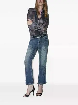 Liu Jo Bootcut Jeans With Rhinestones