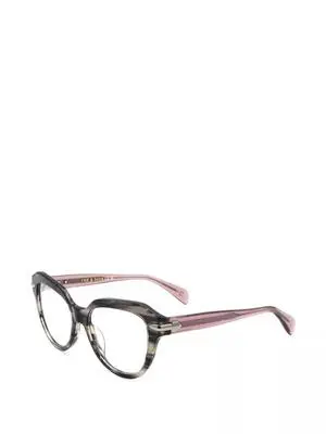 Rag & Bone Geometric Frame Eyeglasses - Grey