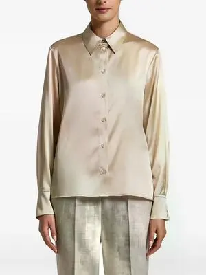 Peserico Satin-finish Long-sleeve Shirt