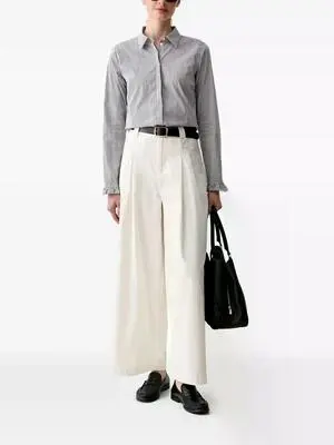 MOS MOSH Mmmattie Flip Striped Ruffle-cuff Shirt