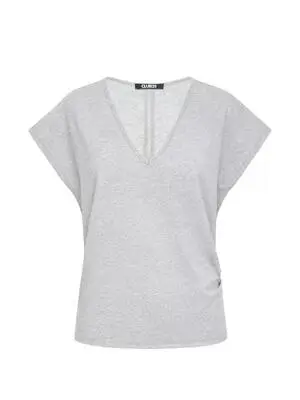 CLUB21 COLLECTION Leonie V-neck T-shirt - Grey