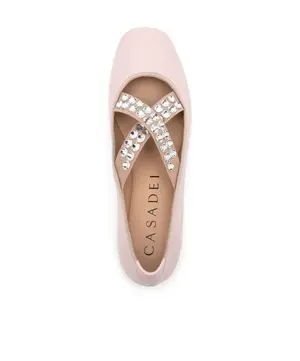 Casadei Crystal-embellished Ballerina Shoes