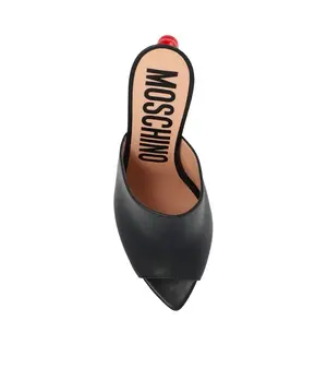 Moschino Heart-detail Open Pointed-toe Mules