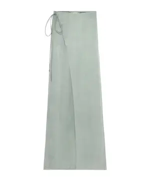 Blumarine High Waisted Wrap Detail Trousers - Gray