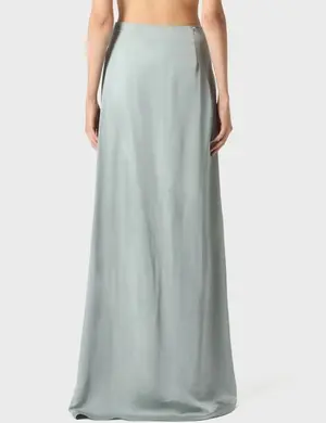 Blumarine High Waisted Wrap Detail Trousers - Gray