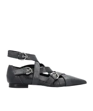 Pinko Gianira Leather Ballerina Shoes
