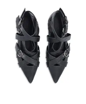 Pinko Gianira Leather Ballerina Shoes
