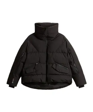 Woolrich High-neck Oversized Down Jacket - Black