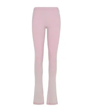 Gcds Ribbed Knit Trousers - Pink