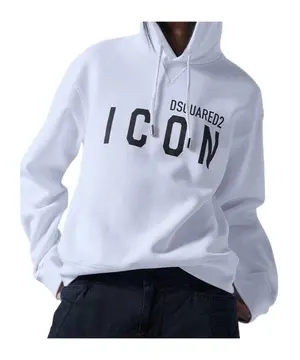 Dsquared2 Icon Logo Printed Drawstring Hoodie