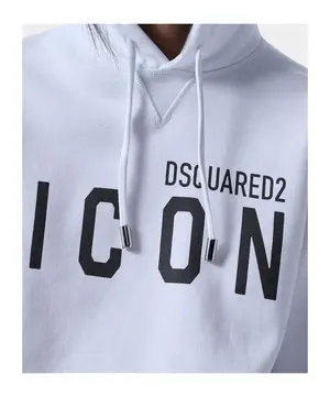 Dsquared2 Icon Logo Printed Drawstring Hoodie