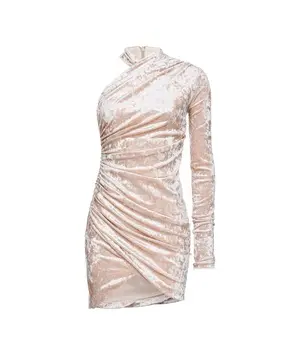 Pinko Asymmetrical-sleeve Gathered Mini Dress