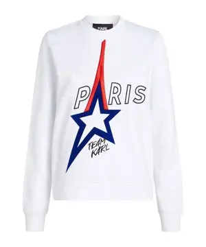 Karl Lagerfeld Paris Organic Cotton Sweatshirt - White
