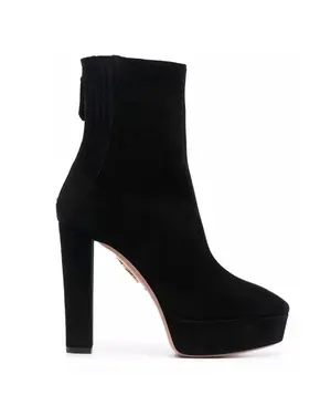 AQUAZZURA Round-toe Heeled Ankle Boots