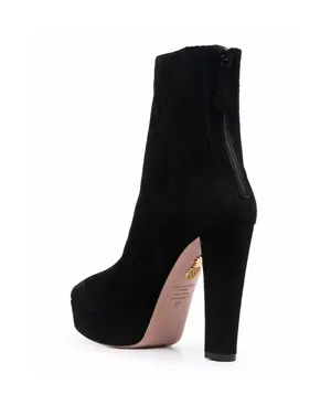 AQUAZZURA Round-toe Heeled Ankle Boots