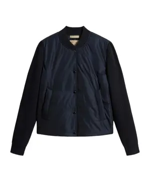 Woolrich Quilted Knit-sleeve Bomber Jacket