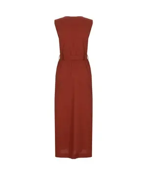 Woolrich Belt Detailed Sleeveless Dress
