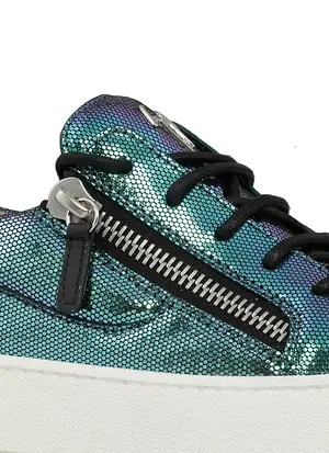 GIUSEPPE ZANOTTI Side-zip Detail Low-top Sneakers - White