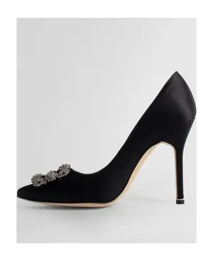 Manolo Blahnik Hangisi Embellished Satin Pumps