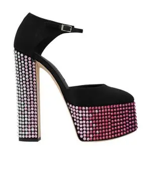 GIUSEPPE ZANOTTI Bebe Strass Embellished Pumps - Black