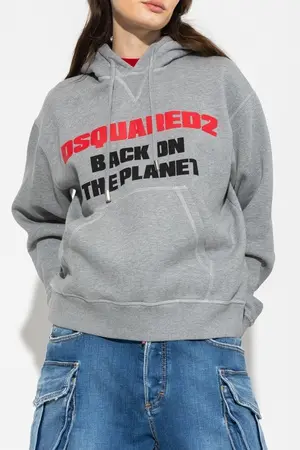 Dsquared2 Slogan-printed Drawstring Hoodie