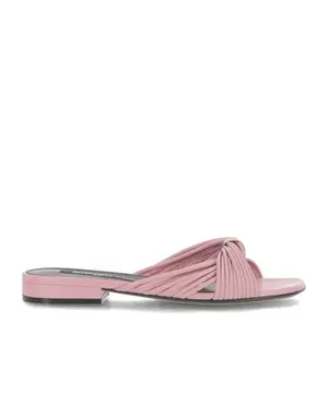 SERGIO ROSSI Sr Akida Woven Leather Sandals - Pink