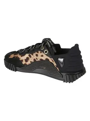 Dolce & Gabbana Ns1 Leopard Print Lace-up Sneakers