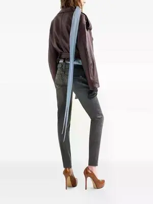 7 For All Mankind Double-breasted Leather Jacket
