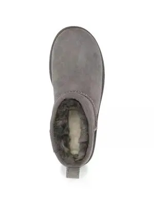 UGG Classic Ultra Mini Suede Shearling-lined Boots