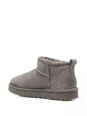 UGG Classic Ultra Mini Suede Shearling-lined Boots